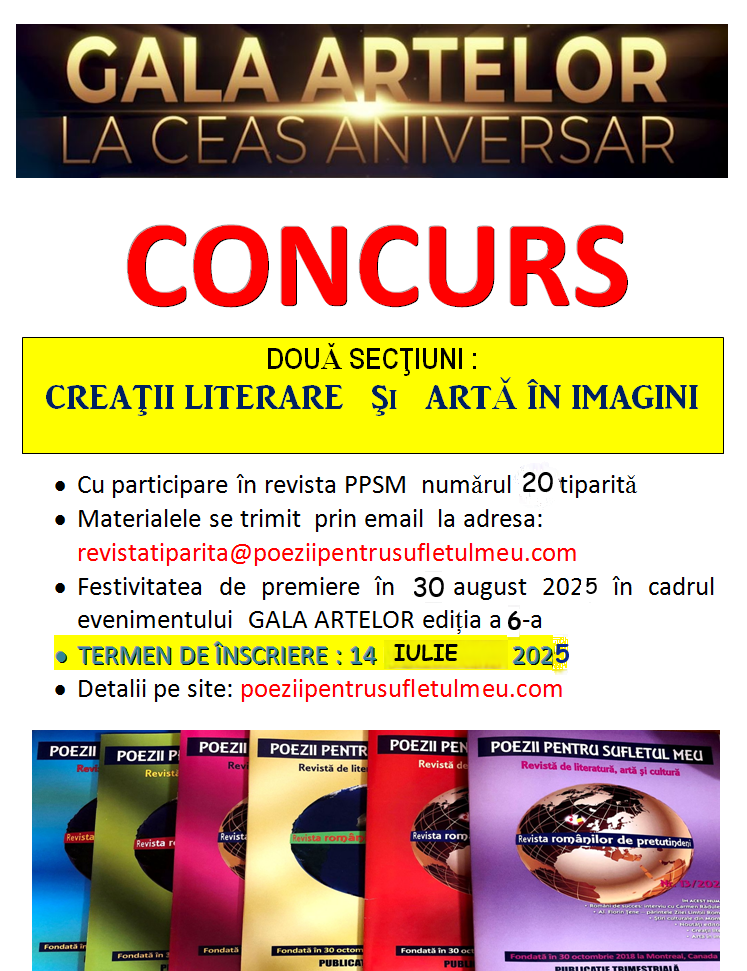 INVITAȚIE DE PARTICIPARE LA REVISTA tipărită nr 20 cu participare la ...